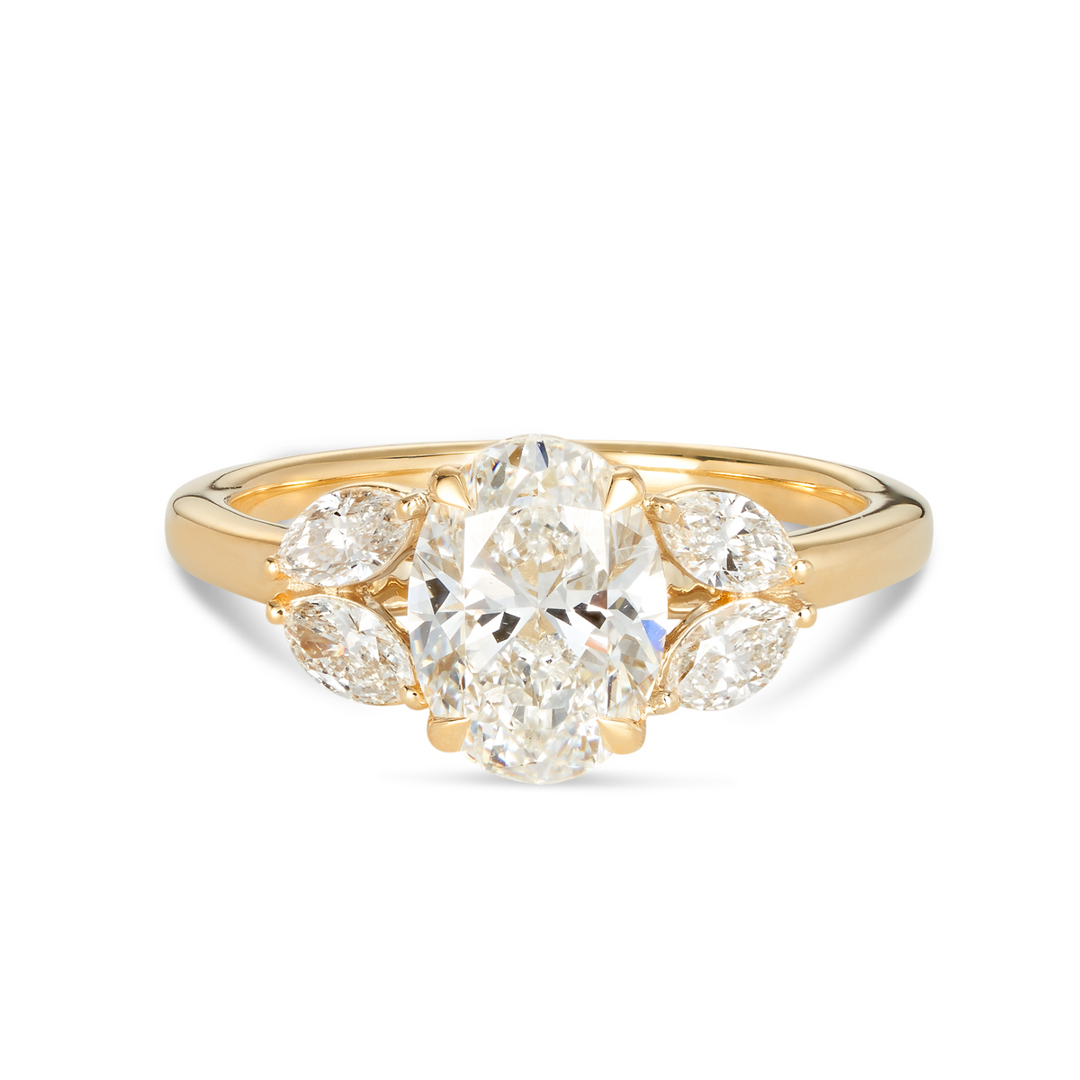 The Sarah Ring Oval and Marquise Five Stone Engagement Ring Sunshine ...